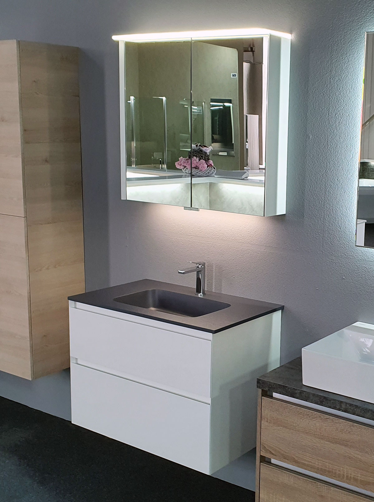 Faszinierend Gaste Wc Waschtisch Set Mit Spiegelschrank Bild
